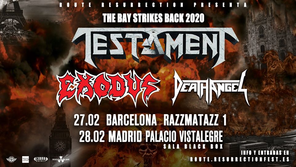 Previa de la gira de TESTAMENT + EXODUS + DEATH ANGEL